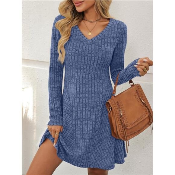 Dresses | Womens Mini Dress Aline Comfy Blue | Poshmark